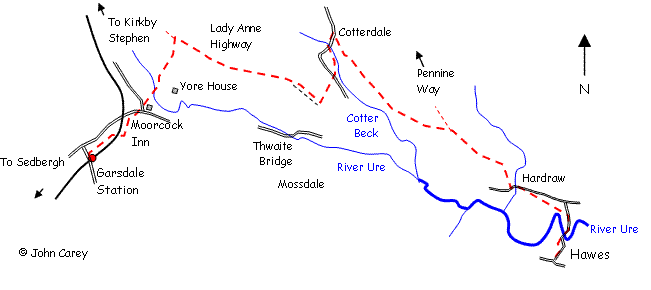 Hawes to Moorcock via Cotterdale